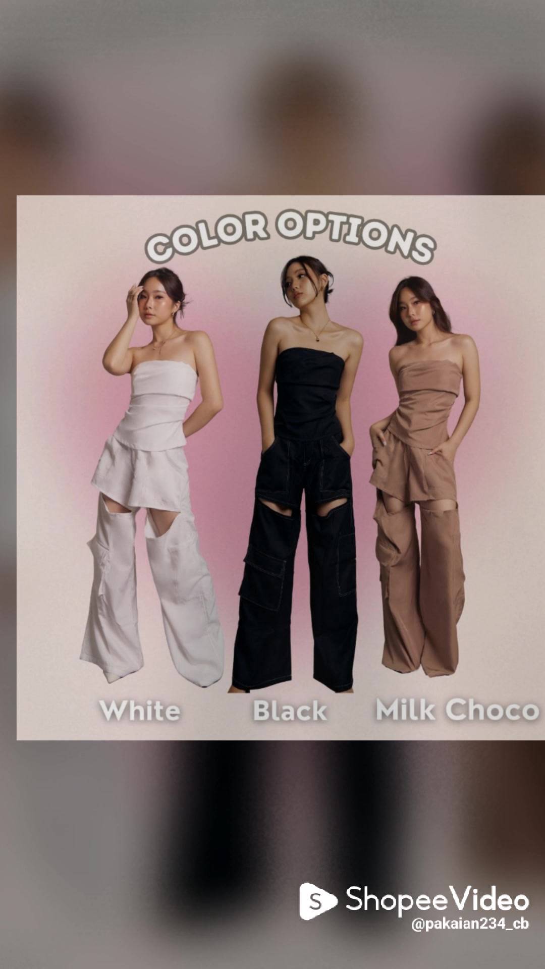 Belanja sekarang: celana leo cut out trendi dalam warna putih, hitam ...