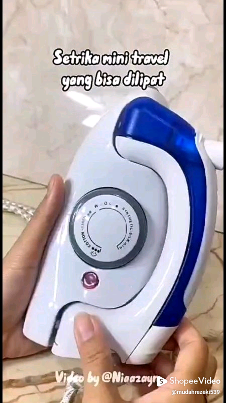 Setrika Uap Mini Iron Lipat Strika Steam Travel Steamer Bisa Dilipat ...