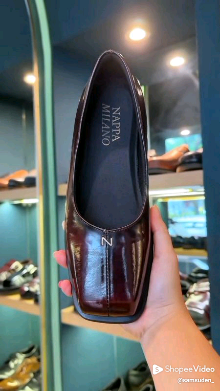 Sepatu Flat Wanita - Piatta Classica Maroon - Nappa Milano | Shopee ...