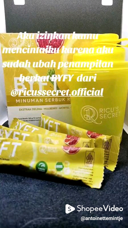 BYFT Fiber drink rasa lemon dar @ricussecret | Shopee Video Indonesia