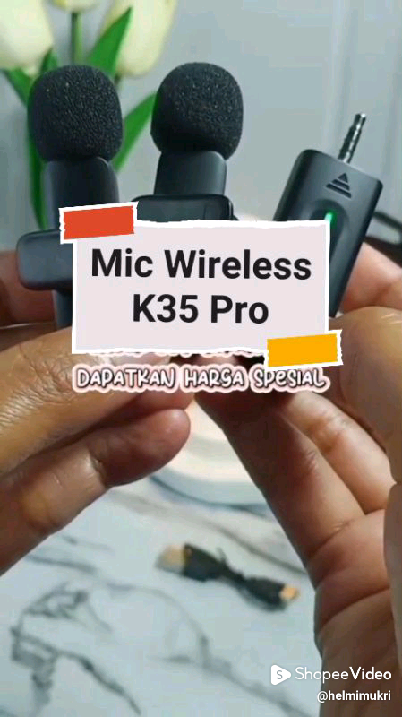 Mic Wireless K35 Pro | Shopee Video Indonesia