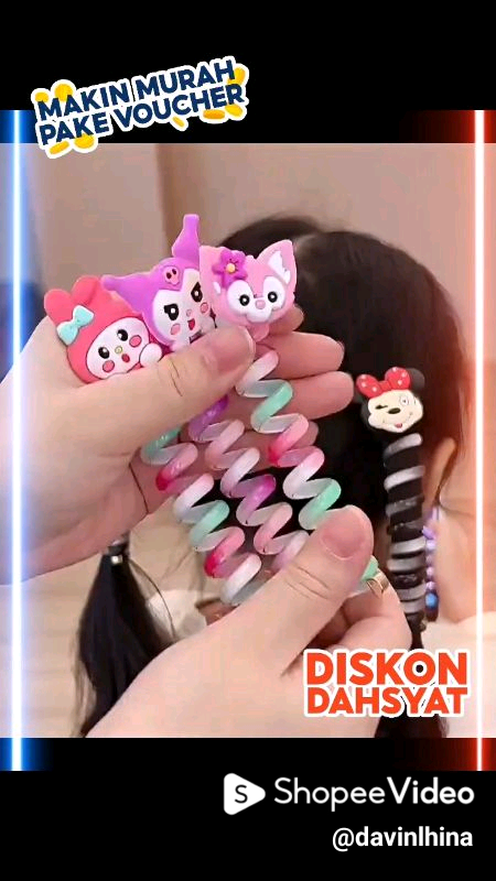 Ikat rambut anak sanrio tali | Shopee Video Indonesia