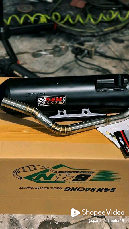 54N RACING MUFFLER BAHAN ORIGINAL READY BOSKU 🔥🔥🔥. | Shopee Video Indonesia