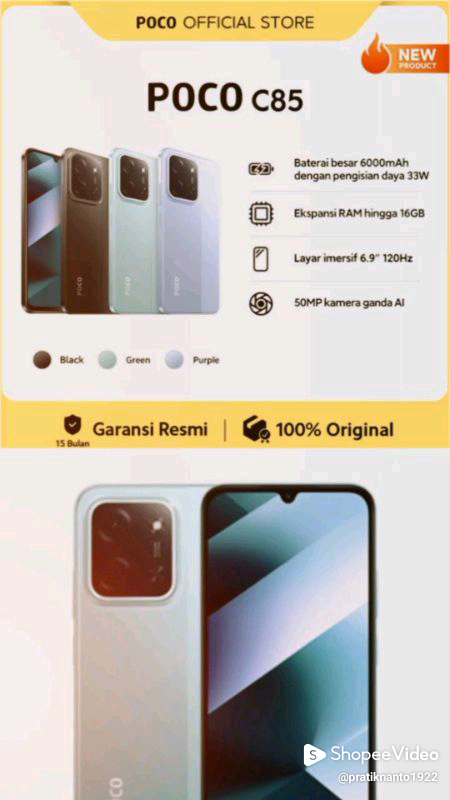 poco c85 terbaru handphone super canggih harga terjangkau yuk di ...
